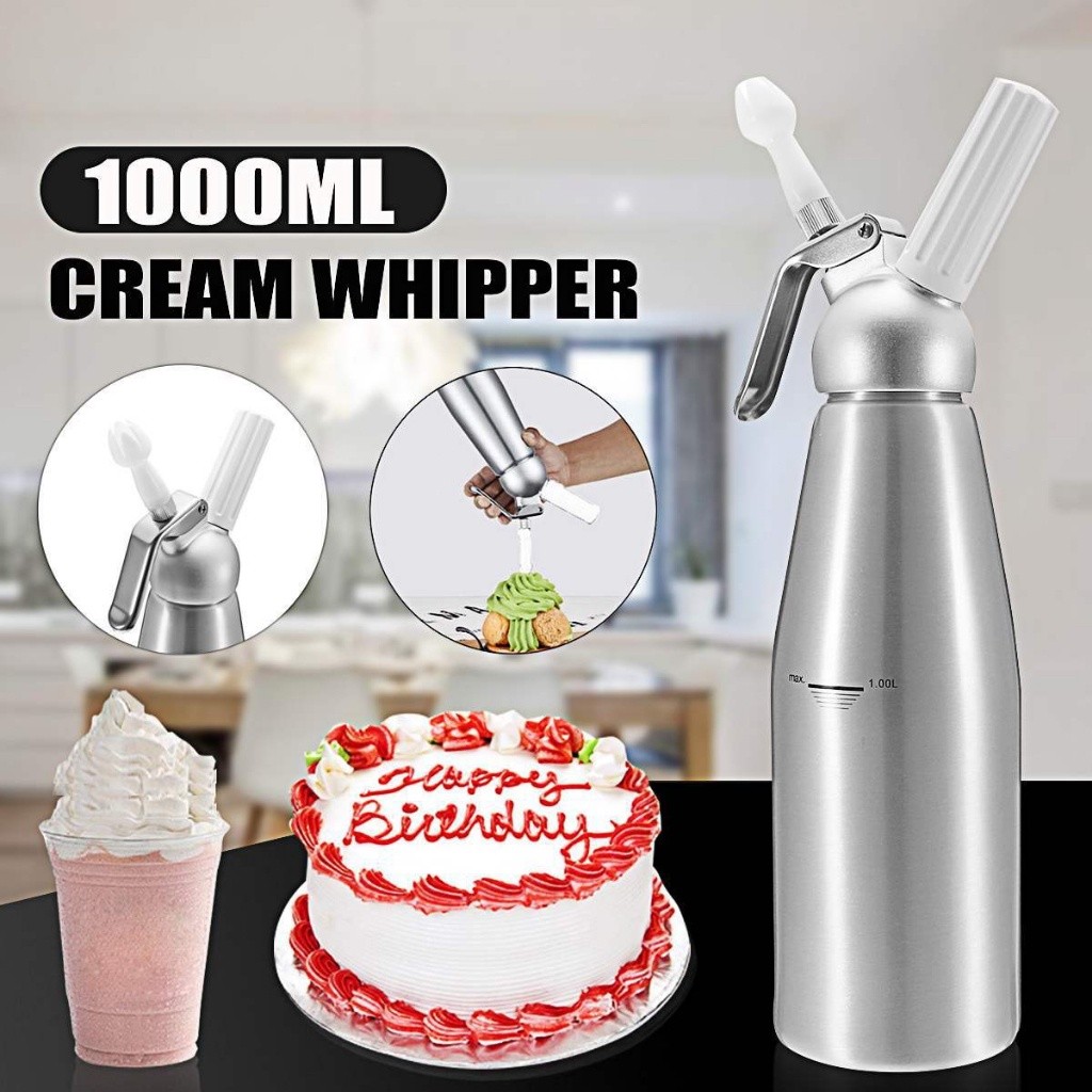 KELETOOL Whipped Cream Dispenser 500/1000ml Dispenser Foam Whipping ...