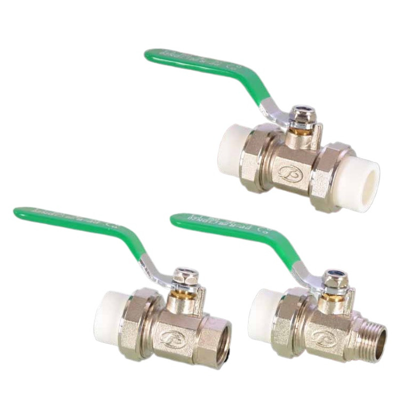 [HNK] Ppr Livable Copper Ball Valve DN20/25/32/40 Double-Headed Inner Outer Wire Valve Switch ...
