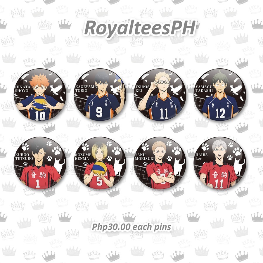 [ Pin ] Haikyuu Fan-made Anime Button Pins Batch 5 - Big Size 58mm ...