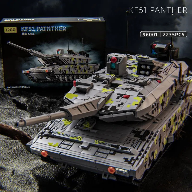 Assembling Toy Tank Model PANTHER KF51 Military Army KF51 12go 96001 ...
