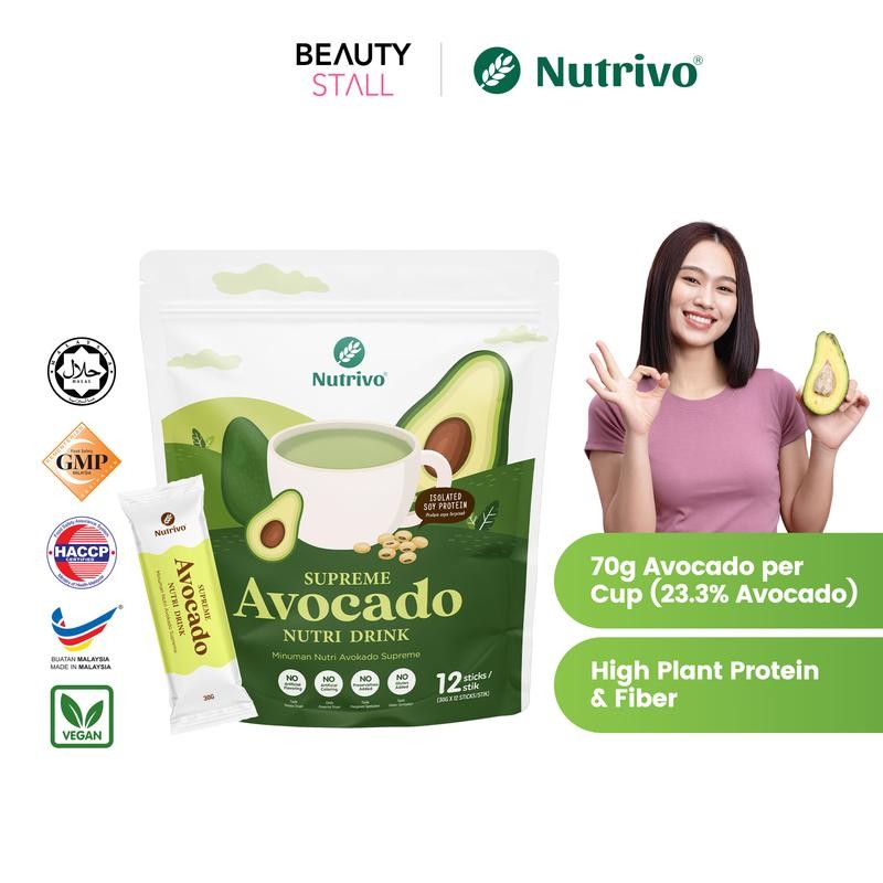 Nutrivo Minuman Nutri Avocado Supreme 30g x 12 Batang [HALAL] | Nutrivo ...
