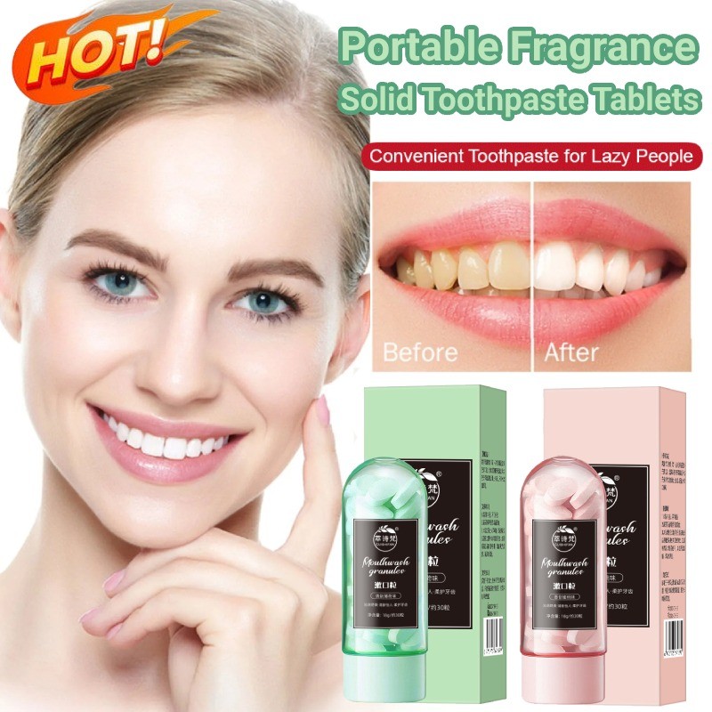 Portable Oral Care Chewable Tablets fresh and white ubat gigi Fragrance ...