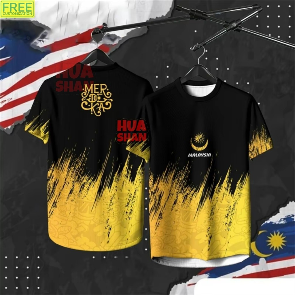 2025 Merdeka Clothes 68 Years of Jersey Ethnic Jersey O-Neck NFL T ...