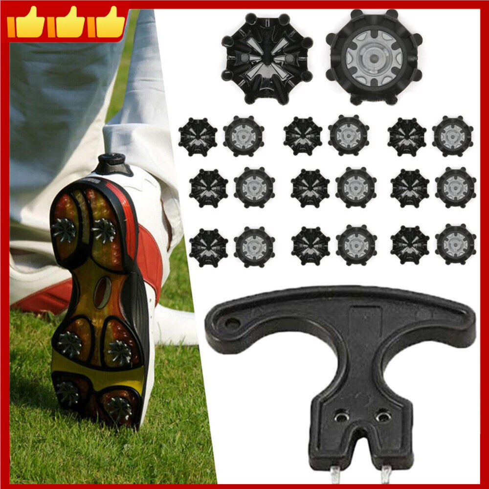 20pcs pack Golf shoes spikes Twist lock design Shoe studs Black cleats ...