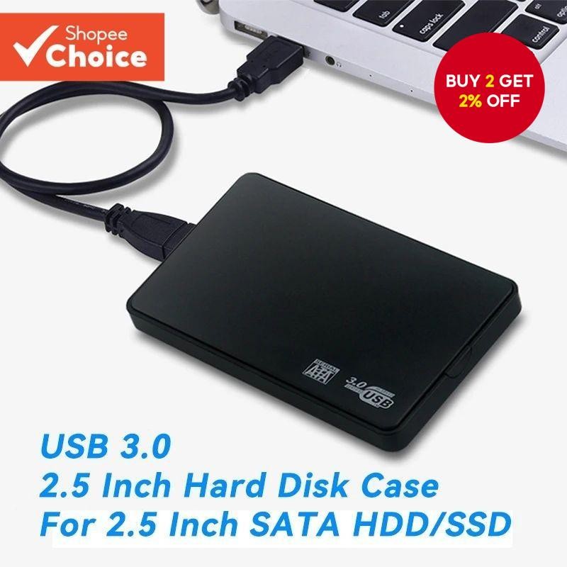 External Hard Drive Case 2.5 Inch USB 3.0 to SATA HDD SSD Enclosure ...