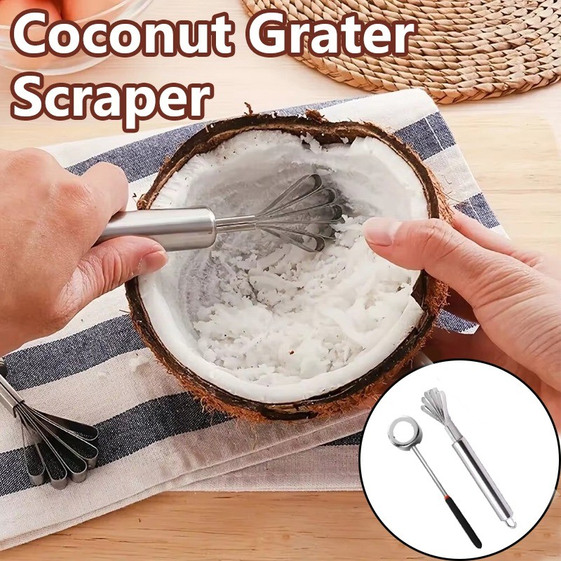 Stainless Steel Coconut Peeler Coconut Opener Potato Grater Scraper ...