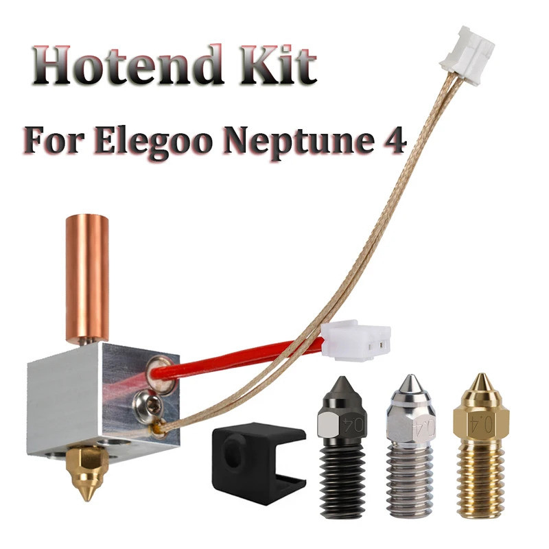 Upgraded Hotend Kit For Elegoo Neptune 4 3D Printer Bimetal Heatbreak ...