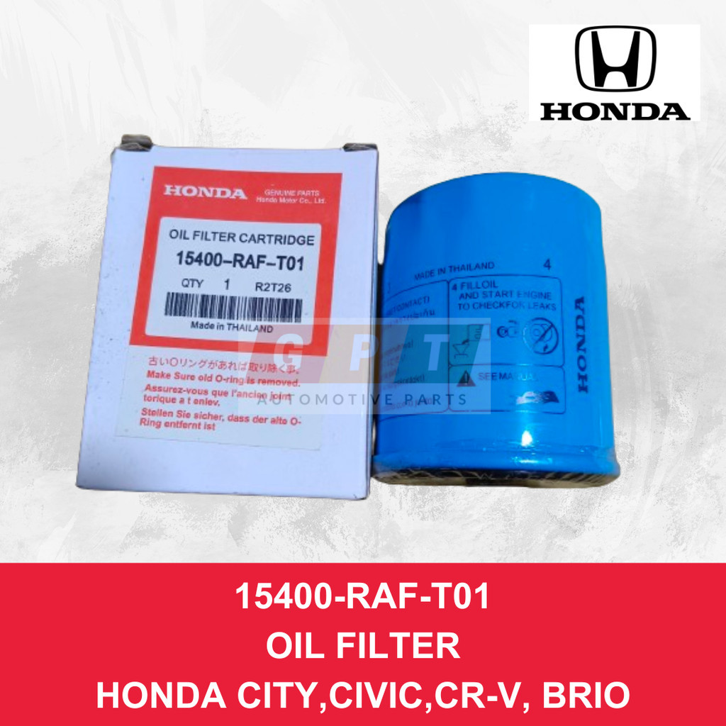 Honda Oil Filter for HONDA CITY, CIVIC, CR-V, BRIO (Part No: 15400-RAF-T01) | Shopee Malaysia