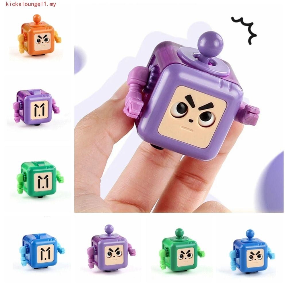 KICKSLOUNGEL Big Eyes Robot Cube Toys, Hand-Held Novelty Doll Robots ...