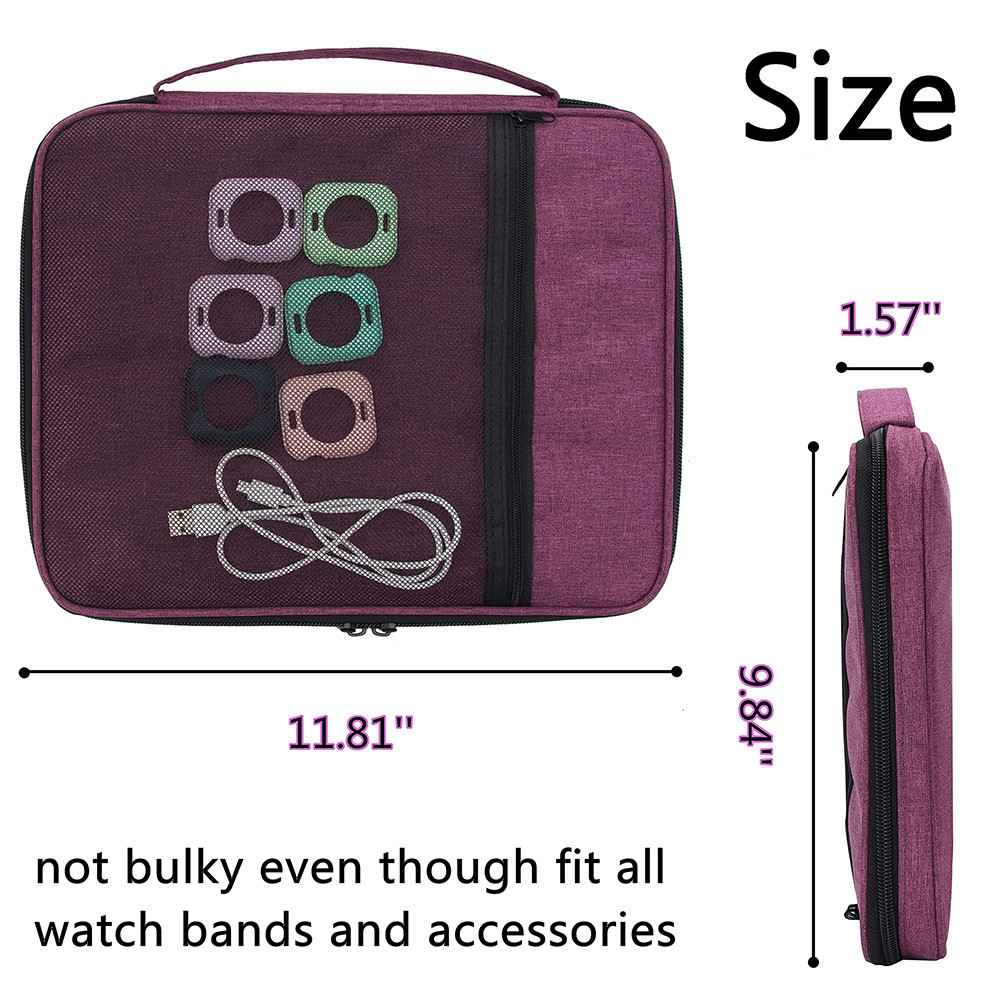 keepdreaming Portable Smart Watch Strap Storage Bag 48/36-Slot for ...