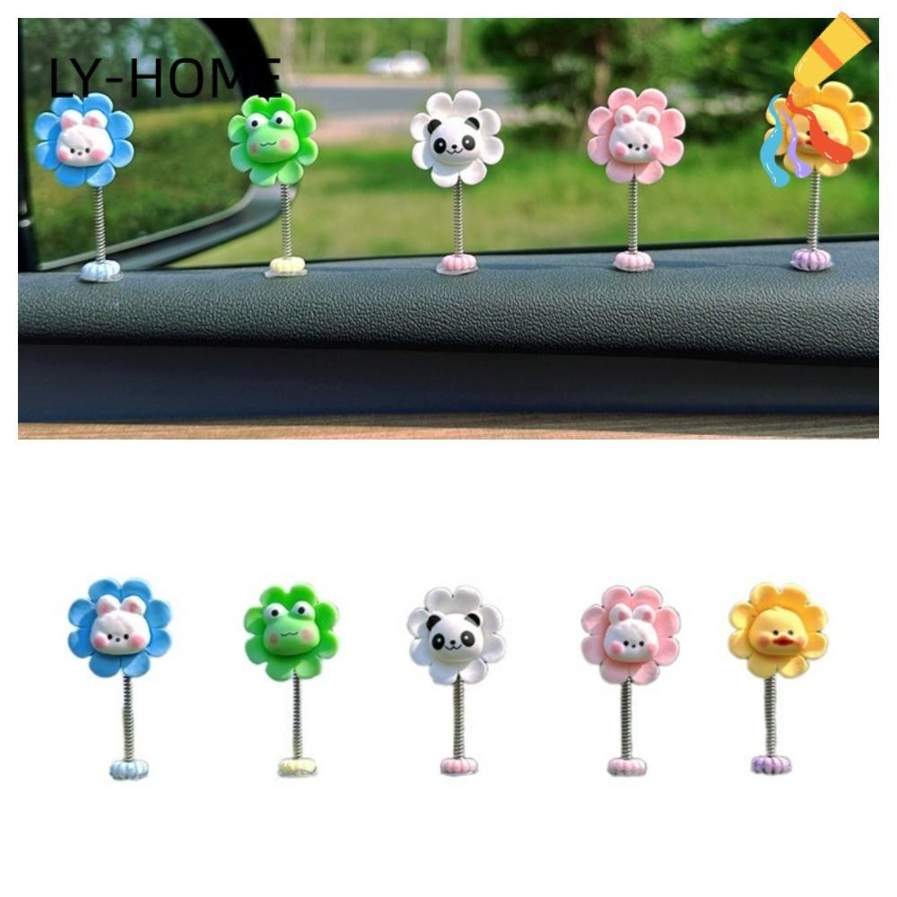 LY-HOME Car Shaking Spring Head Toy, Little Panda Frog/Chicken/Rabbit ...