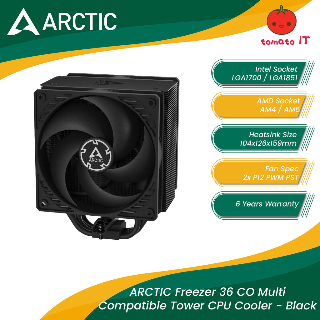 ARCTIC Freezer 36 CO Tower CPU Cooler Black - LGA1700/1851/AM4/AM5 ...