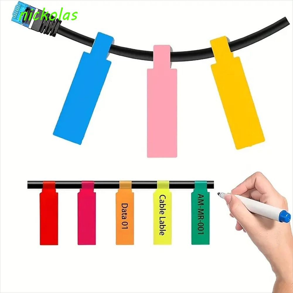 NICKOLAS Cable Labels Tags, Self Adhesive Waterproof Cord Labels Makers ...