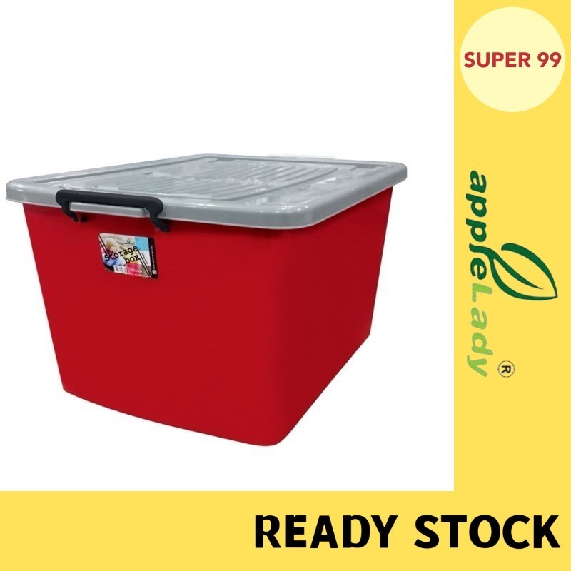 (3 PCS) APPLE LADY Storage Box (105L) / Kotak Simpanan Roda / Storage ...