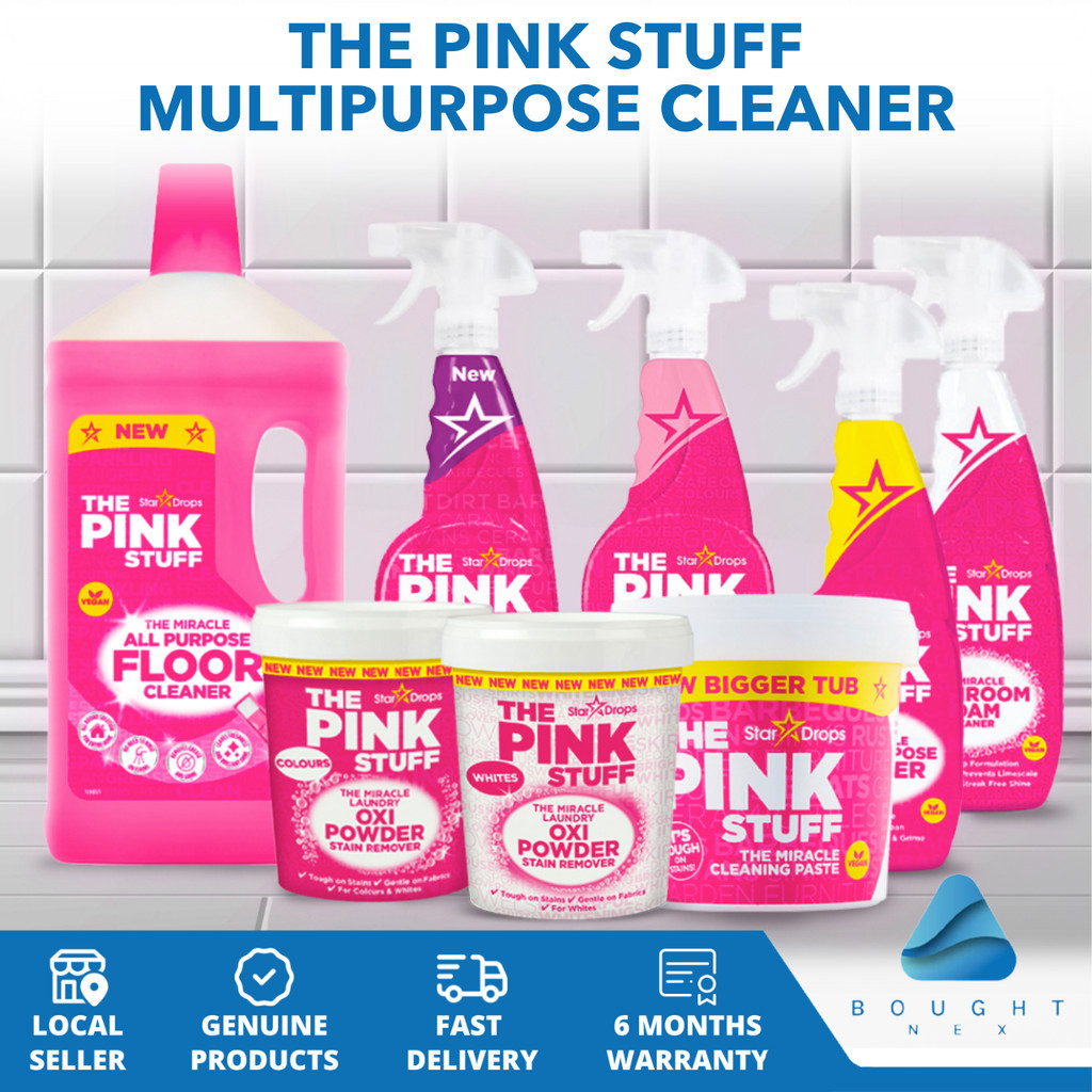 The Pink Stuff Cleaning Paste Oxi Powder Cream Cleaner Multipurpose ...