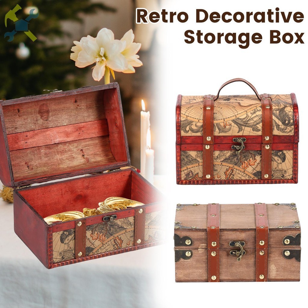 Pirate Treasure Chest Vintage Treasure Chest Box Decorative Storage ...