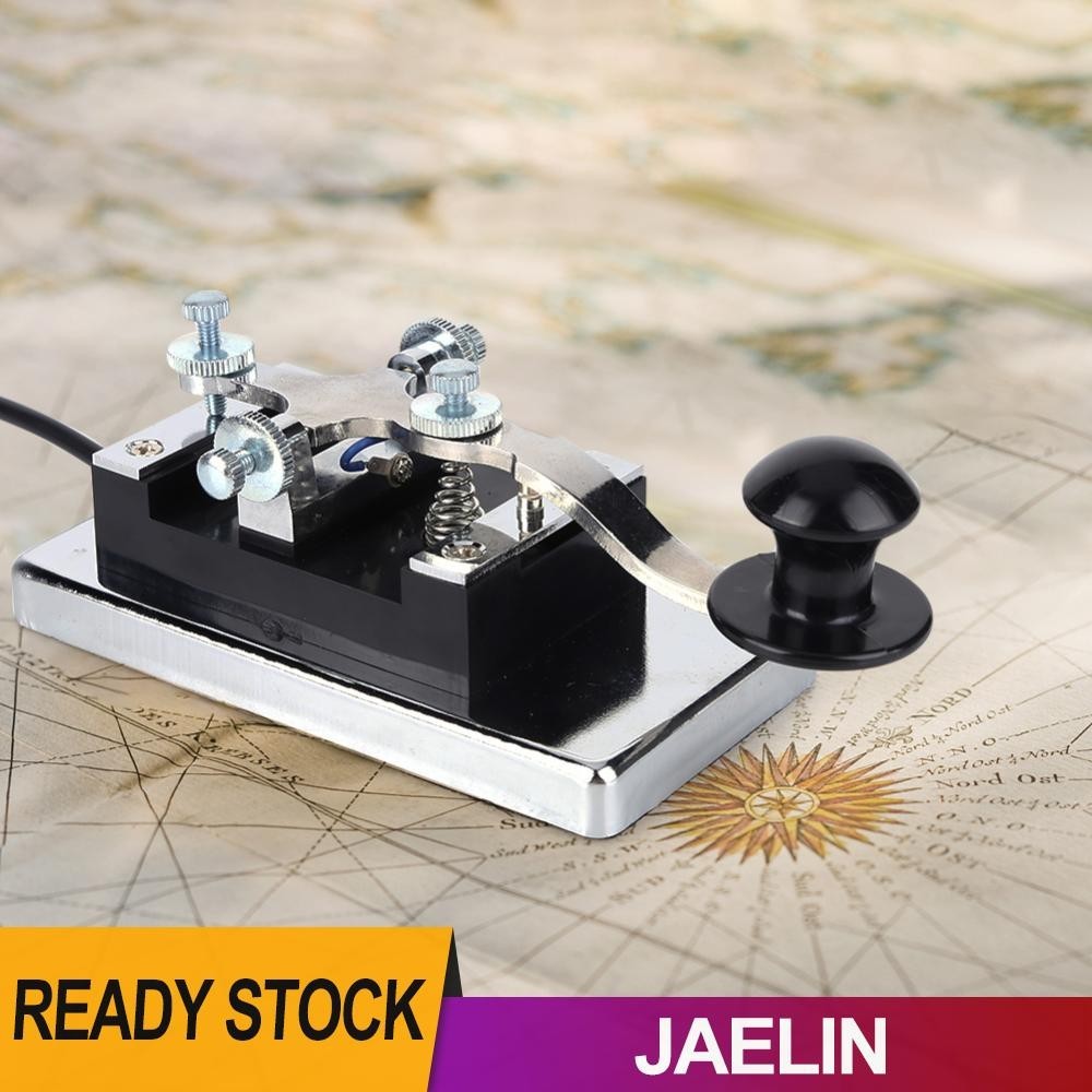 Stainless Steel Morse Code CW Trainer Learner DIY Telegraphing Key Shortwave Radio Communication ...