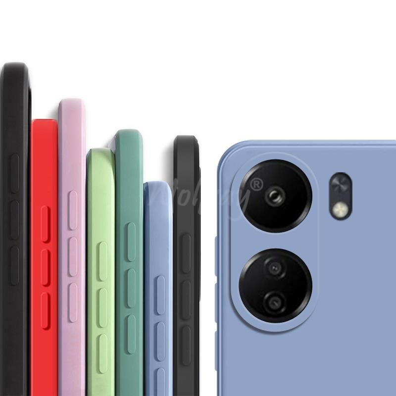 For Xiaomi POCO C65 Case Liquid Silicone Plain Rubber Fundas Protector ...