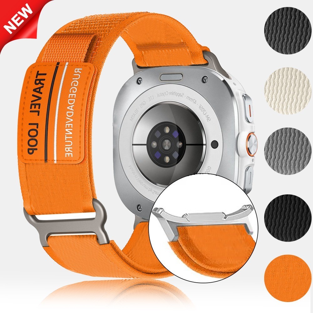 No Gaps Nylon Velcro Strap for Samsung Galaxy Watch Ultra 47mm Band Men ...