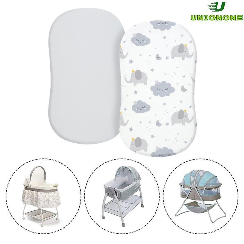 ONE 2Pcs Universal Bassinet Sheet Fitted Sheets for Cradles Baby Basket ...