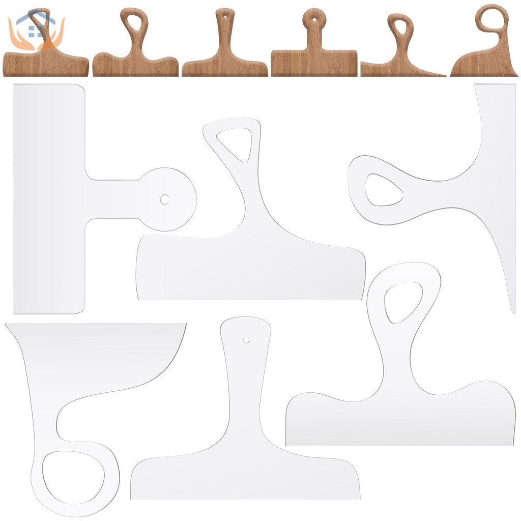 6Pcs Cutting Board Handle Template Set Transparent Acrylic Charcuterie ...