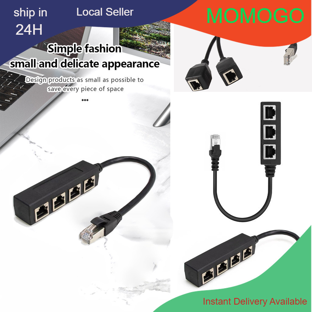 Male to 2/3/4 x Female Ethernet RJ45 Splitter Socket Connector LAN ...