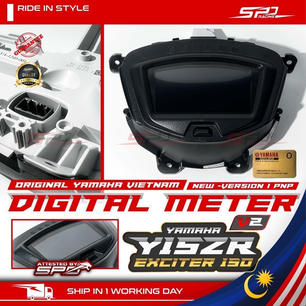 Digital Meter Y15 V2 LED Original YAMAHA Vietnam NEW Version PNP For ...