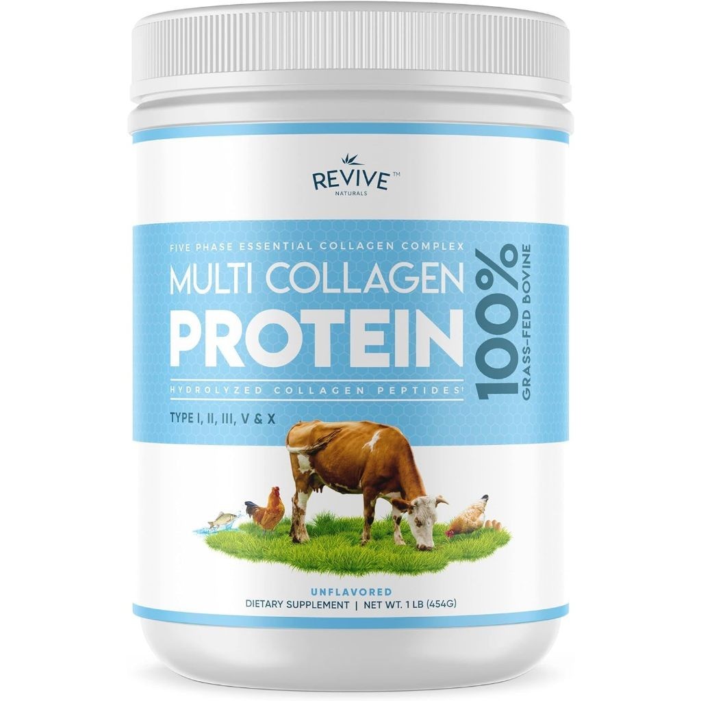 Revive Naturals Multi-Collagen Protein Powder - Hydrolyzed Types I, II ...