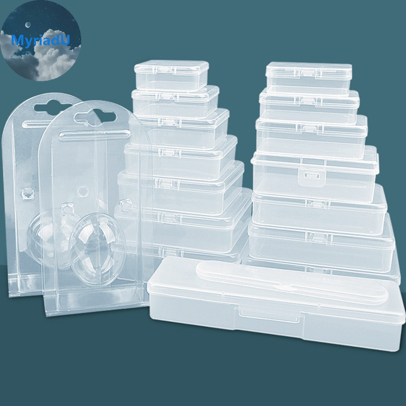 MyriadU PP Transparent Box Rectangular Flip Storage Box Square ...