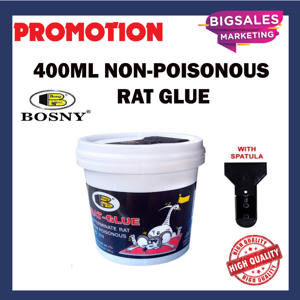 400 ML BOSNY Exterminate Rat Non Poisonous Rat Glue No : 214 / Gam ...