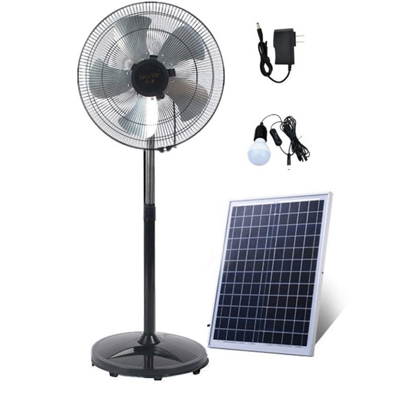 Tenaga solar kipas rumah luaran 12 inci jenis mudah dibawa DC kipas ...