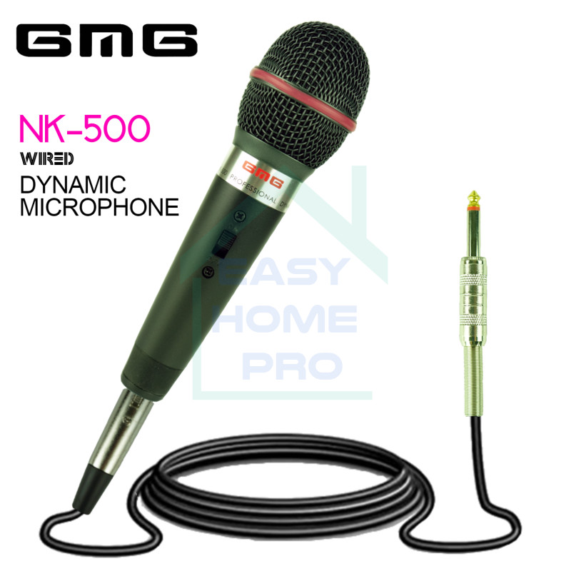 GMG NK-500 Wired Dynamic Microphone for Singing with 5m XLR Cable ...
