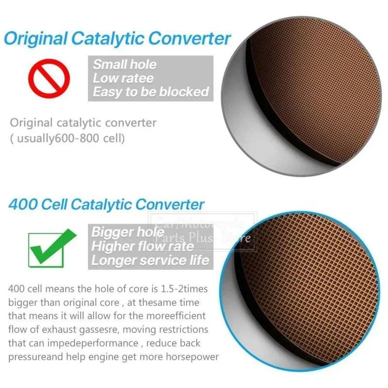 Universal Catalytic Converter, 2"/2.25"/2.5"/3" Inlet/Outlet High Flow ...
