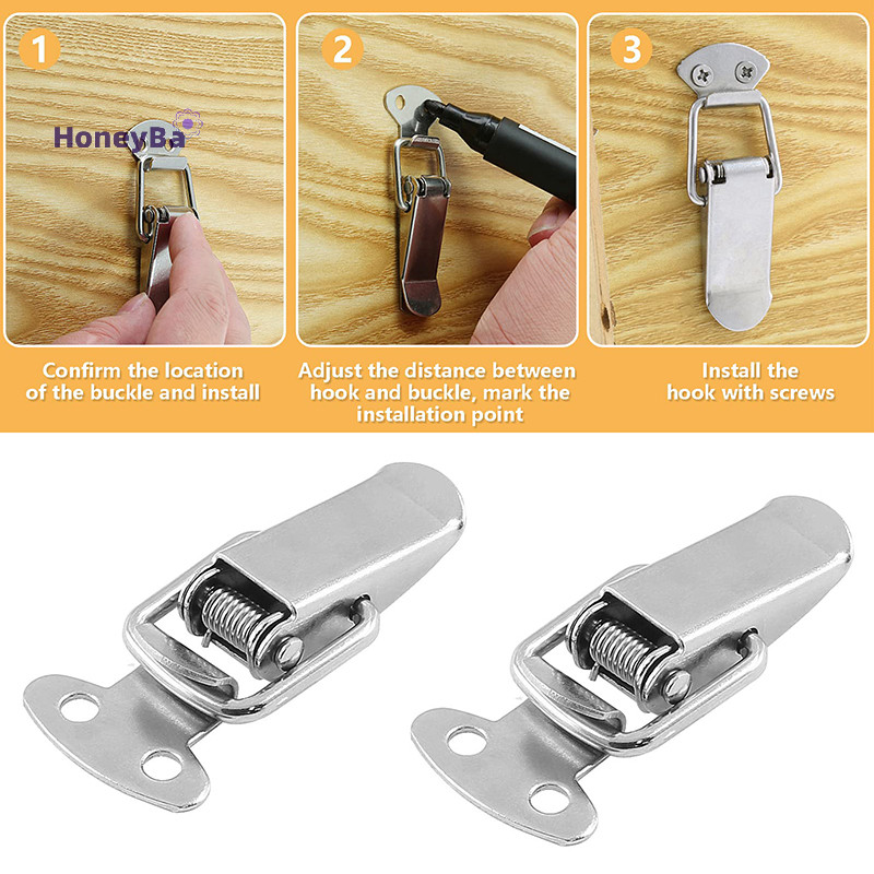 honeybee1 4PCS Toggle Latches Spring Loaded Clamp Clip Case Box Latch ...