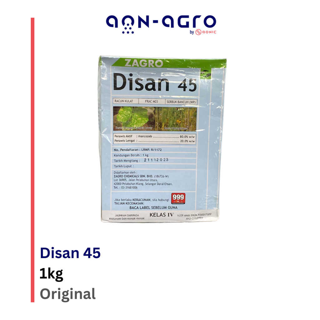 Disan 45 1kg (Mancozeb 80%) Racun Kulat (Sama dengan HM Mancozeb ...
