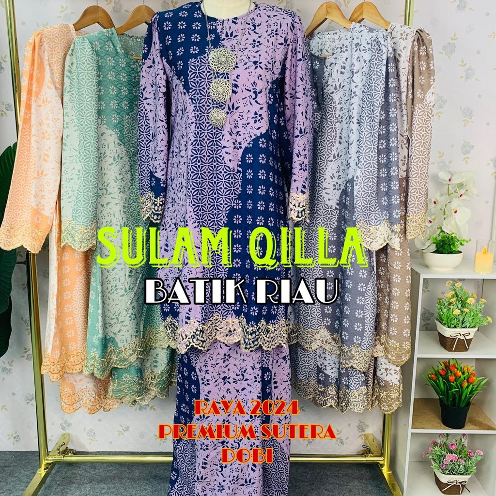 NEW! KURUNG BATIK RIAU SULAM QILLA PLUS SAIZ S TO 5XL | Shopee Malaysia