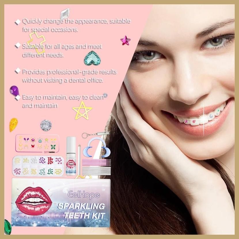 Tooth Gem Kit Flashing Teeth Drill Set Tooth Gems For Teeth ...