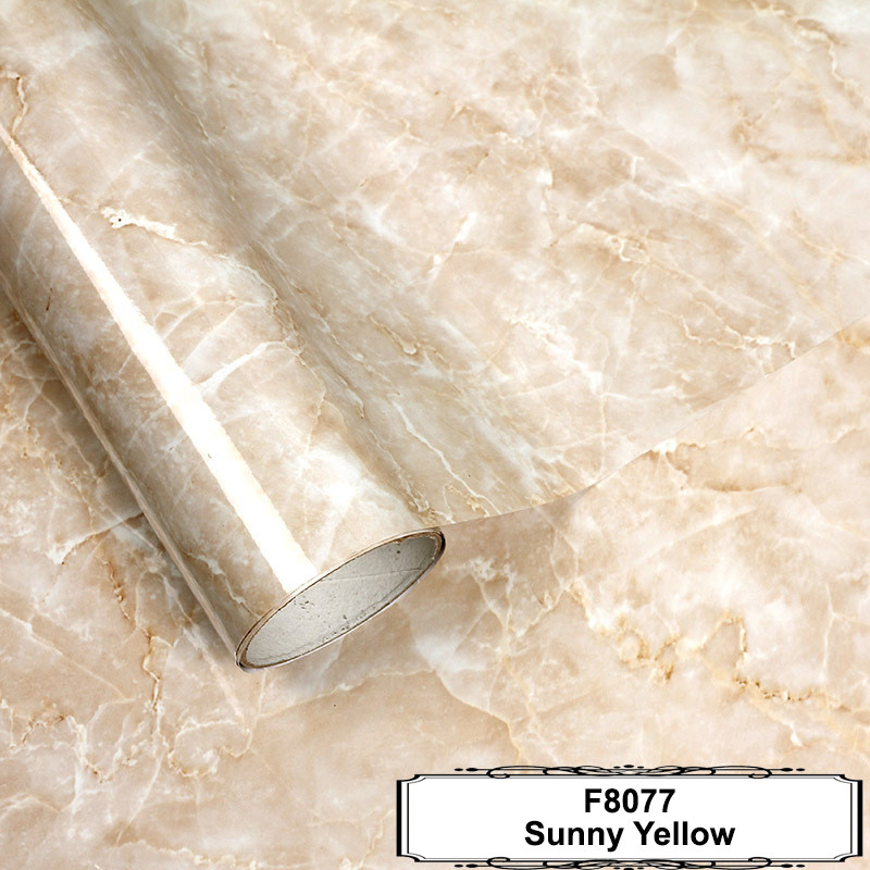 [SUNNY YELLOW] PVC MARBLE STICKER / MARBLE WALLPAPER / MARBLE TILE ...