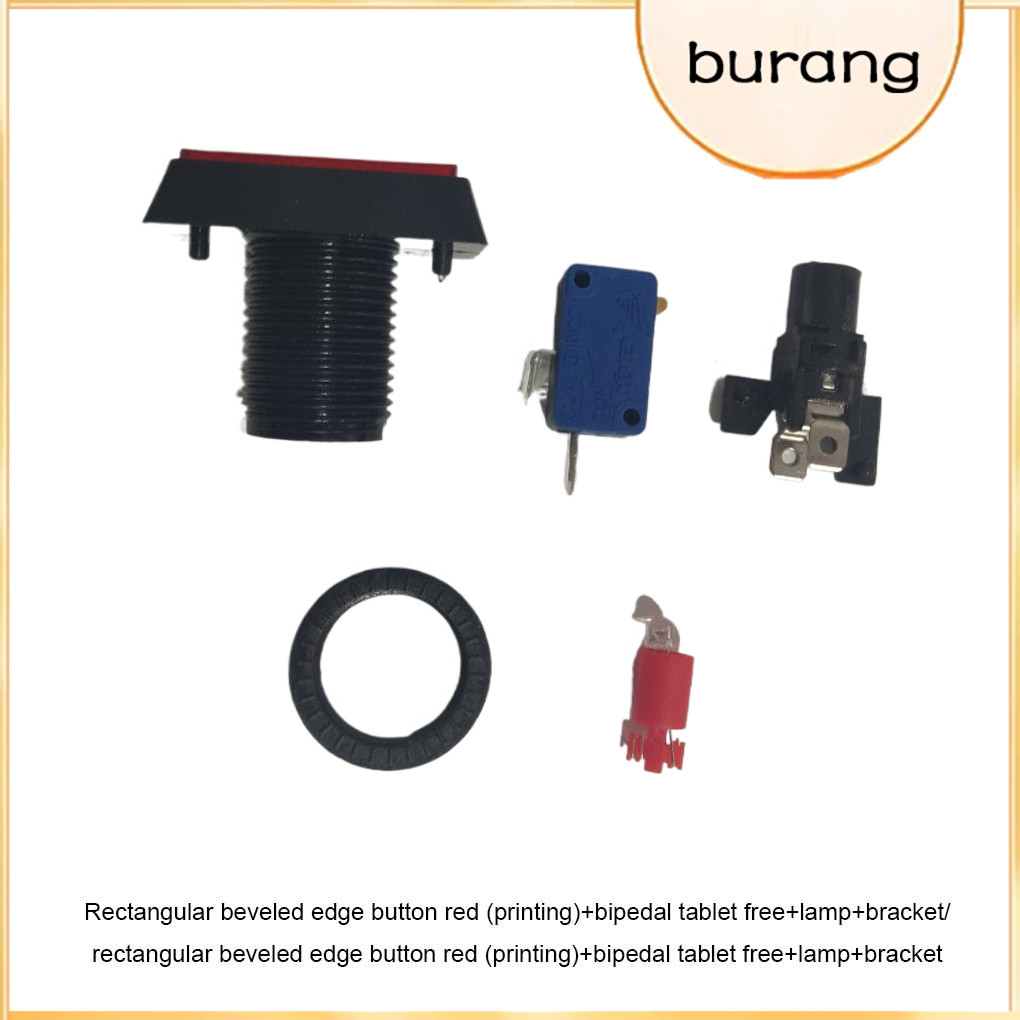 1/2/3/5 Red LED Push Button 25 Cent Rectangle Buttons Rotproof Micro ...