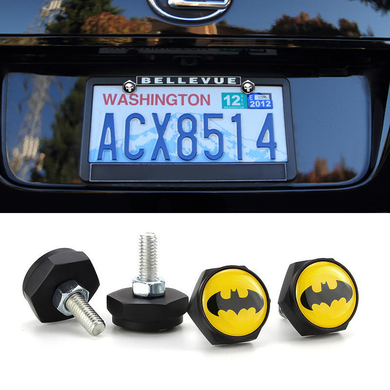 Decorative Screws Batman License Plate Car Screws License Plate ...