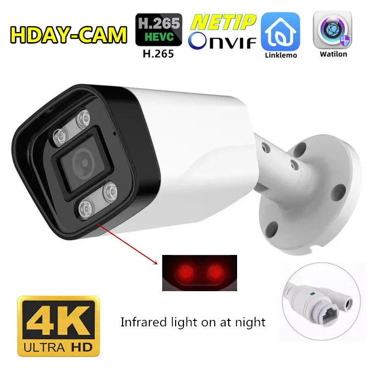 4K Poe Video Surveillance Camera Ip Audio 48V POE/DC 12V 4MP/5MP/8MP ...