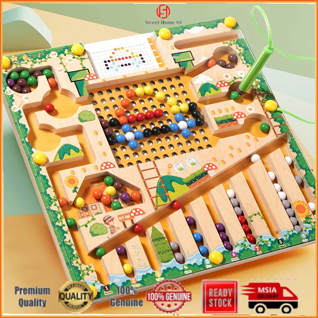 Magnetic Colour and Number Matching Maze/Montessori Sorting Game ...