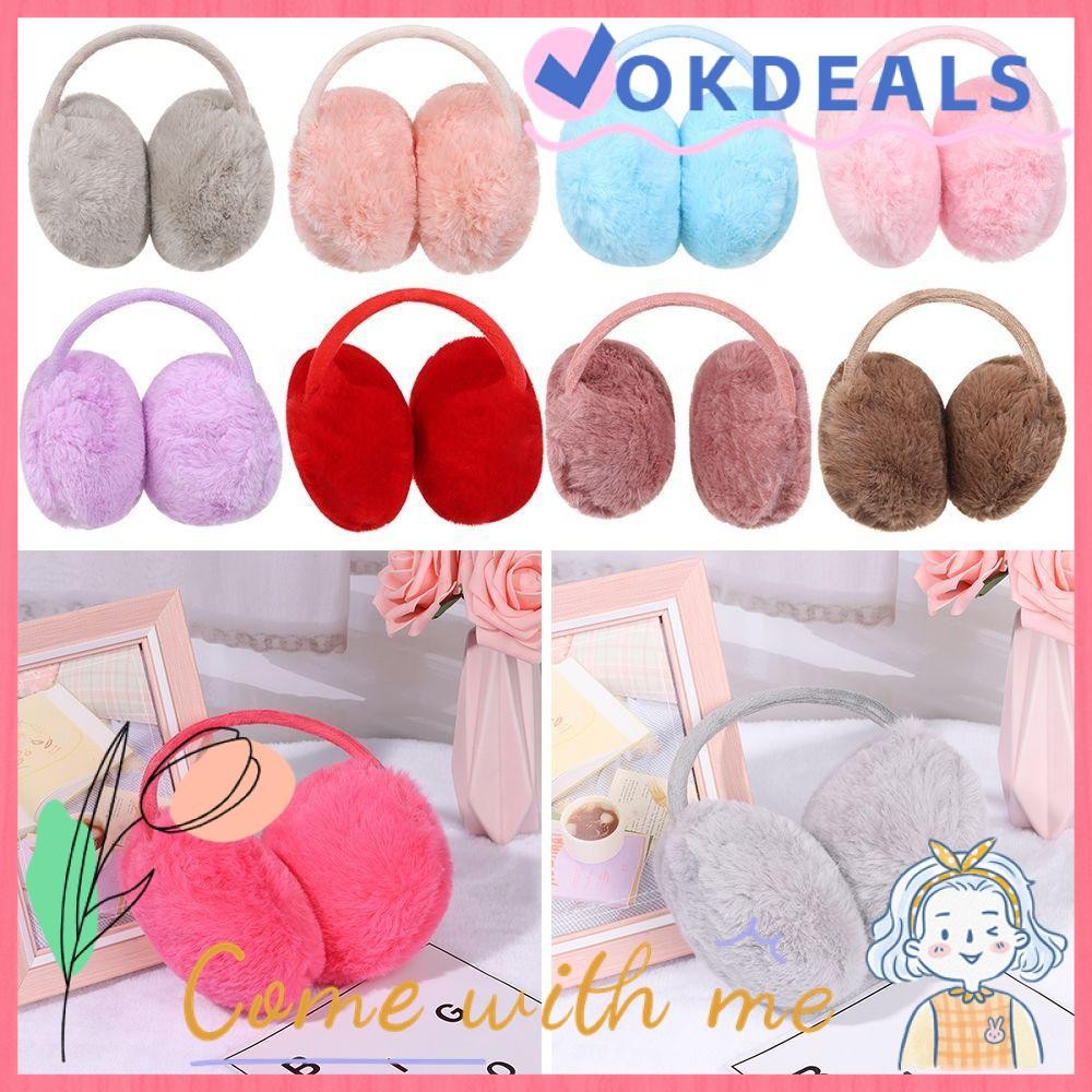 OKDSHOP Ear Muffs, Warm Cosy Earflaps, Winter Soft Casual Fluffy Plush ...