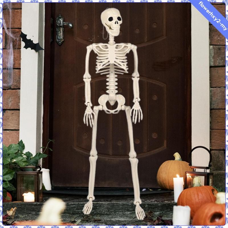 [FlowerhxyaeMY] Halloween Skeleton Decoration Figurine Lifelike ...