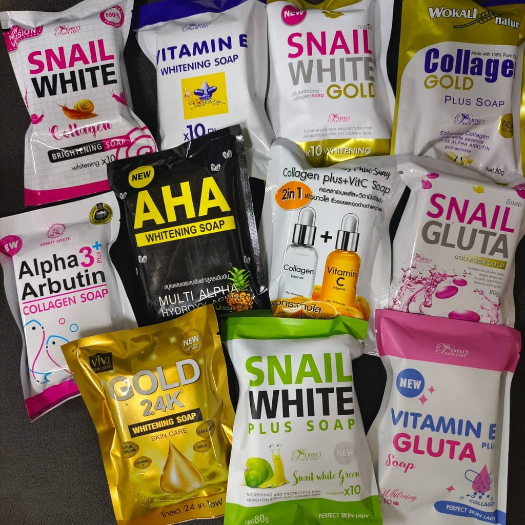Perfect Skin Lady Whitening Soap Aha Vitamin E Snail White Snail Gluta ...