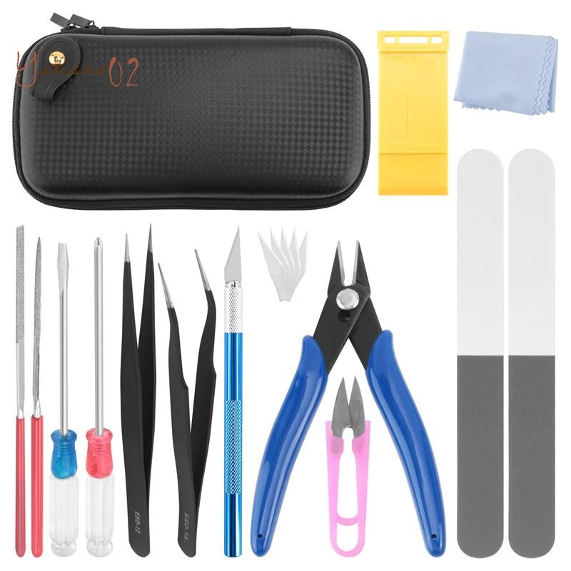 15 PCS Model Tools Kit Modeler Basic Tools Hobby Building Tools Kit for ...