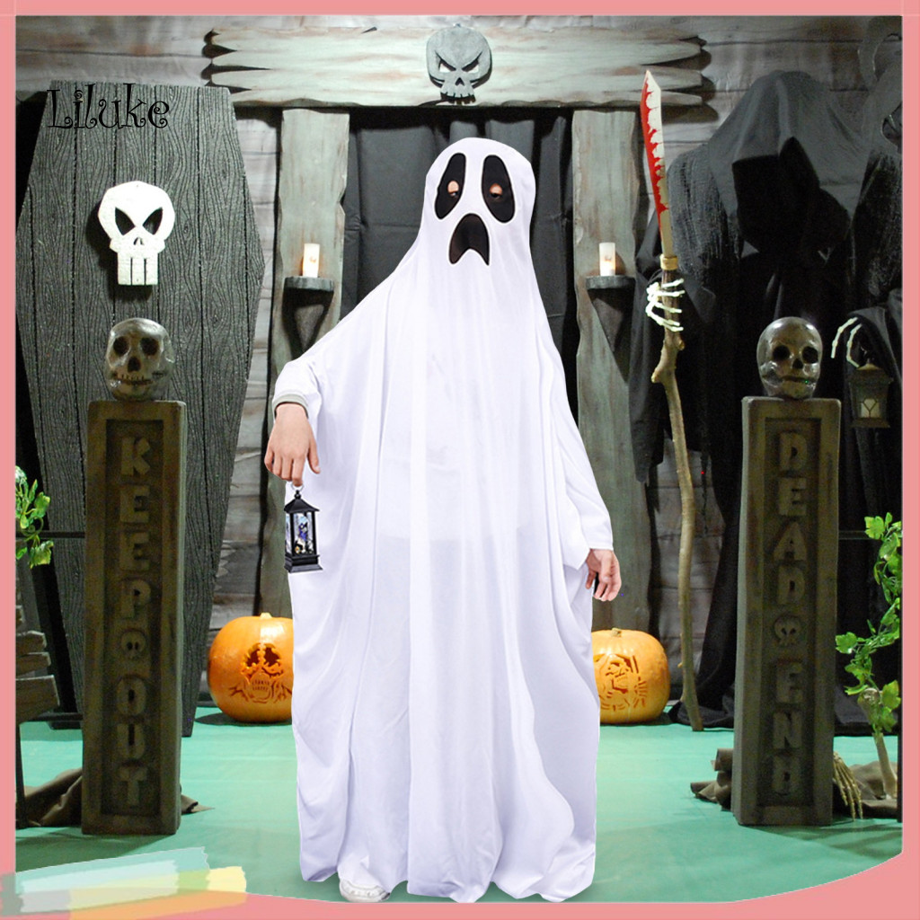 LK Festive Ghost Costume Halloween Ghost Cape Spooky Ghost Halloween ...