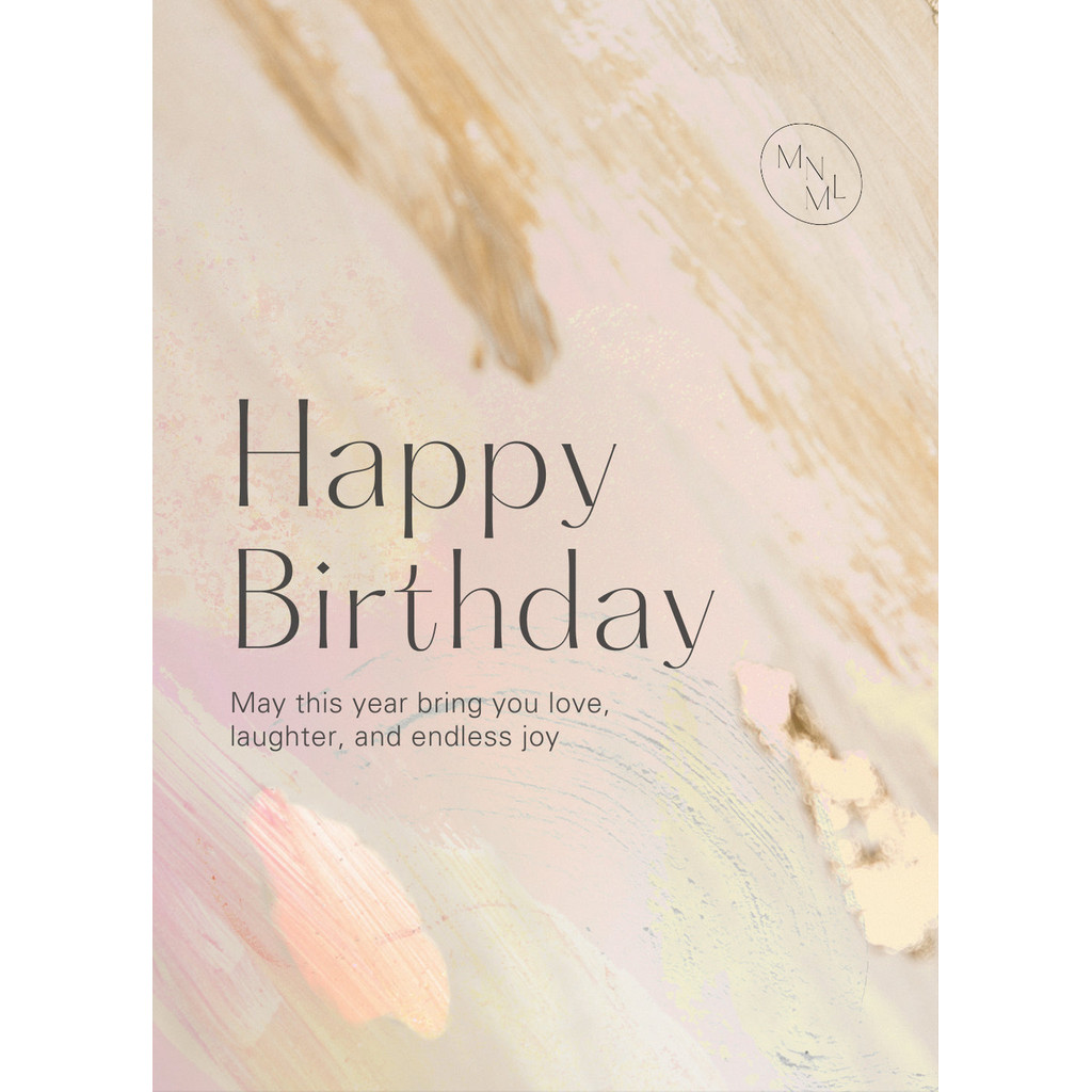 MINIMALIST LAB Happy Birthday Message Card | Shopee Malaysia