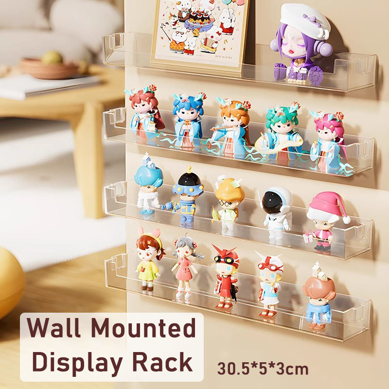 1 PCS Wall Mounted Blind Box Display Rack Figures Showcase Stand Clear ...
