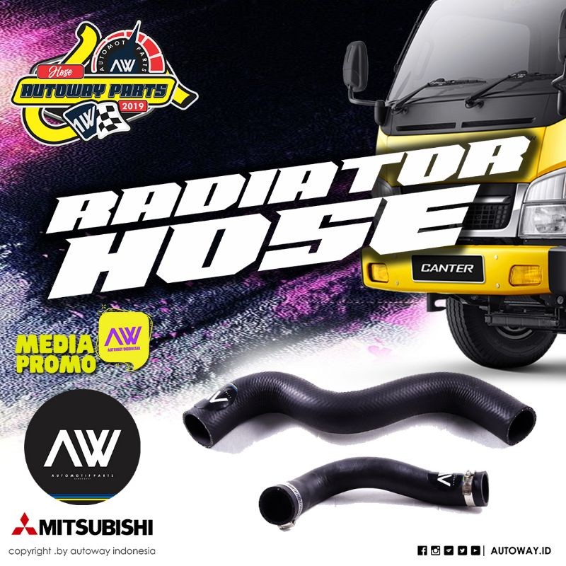 New AW Radiator / Upper Lower Water Hose Upper PS Canter / PS110 ...